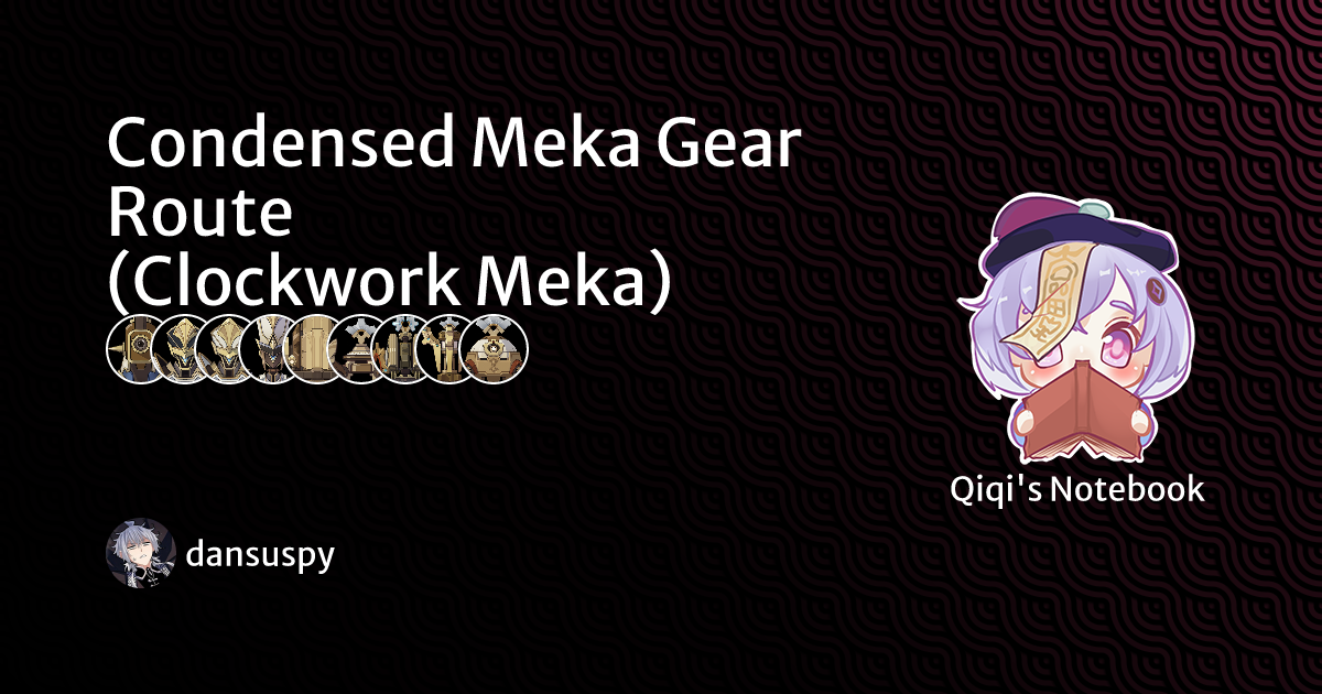 Condensed Meka Gear Route (Clockwork Meka) | Qiqi's Notebook